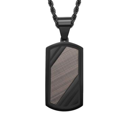 China Stainless Steel Cross Pendant Men's Black Cross Necklace for Christian Jewelry for sale