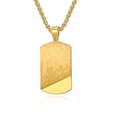 China Satin and Polished Square Religious Necklace Men's Cross Stainless Steel Christian Jewelry for Anniversary Occasion for sale