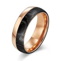 Quality Forged Carbon Fiber Jewelry Main Material Plated Gold and Rose Gold Wedding for sale