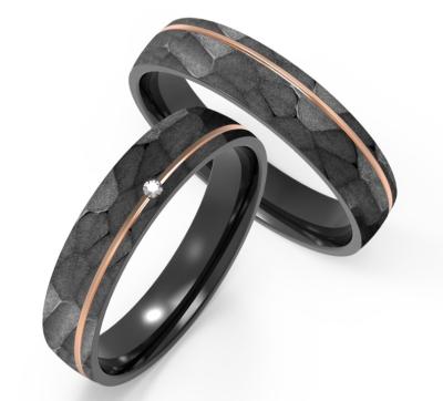 中国 カスタムパーソナライズド 刻画 抹茶型チタン 結婚帯 黒色ジルコニウム 結婚帯 薄れることのない 男性の結婚帯 販売のため