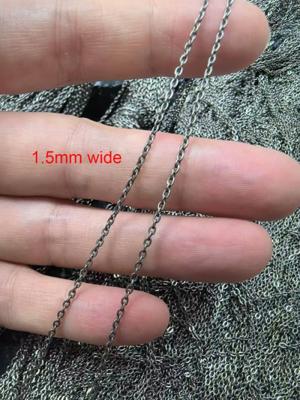 China Hot Sale 1.5mm O Chain Titanium Chain Titanium Accessories Men's Chain In Stock for sale