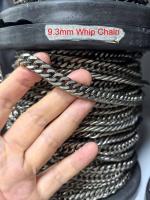 China 9.3mm Whip Chain Titanium Accessories Wholesale TA1 Titanium Chain | Multiple Styles Black Blue Finish Sample Ready for sale