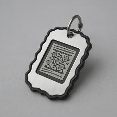 China Personalized Unique Textured Stainless Steel Men's Pendant for sale