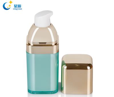 China PP Acrylic electroplate double wall airless bottle pump for sale