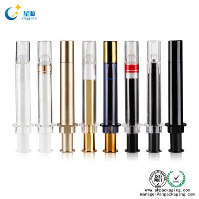 China 10ML Clear PC Airless syringe for eye cream Mini Eye Cream Bottles for sale