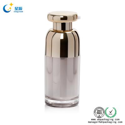 China 15ml 50ml PP Acrylic electroplate double wall airless bottle pump for sale