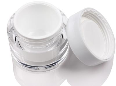 China 50g High quality white plastic cosmetic PP Acrylic skin cream jars for sale
