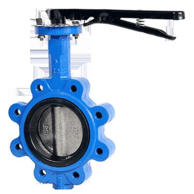 China Corrosion preventive manufacturers cast iron ONE STEM NO PIN LUG BUTTERFLY VALVE for sale