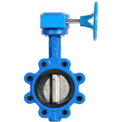 China Worm Gear Actuator Operated Lug Type high performance butterfly valve with EPDM seal for sale