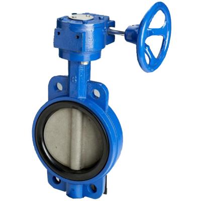 China worm gear operated wafer concentric soft sealing butterfly BKVALVE valve for sale