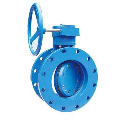 China bkvalve standar manual cast steel double flanged  worm gear valve butterfly for sale