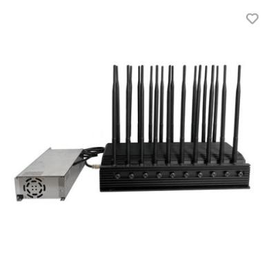China Mobiele telefoonsignal jammer 5G jammer WiFi / GPS jammer, VHF / UHF / 4G jammer 12 banden met auto-oplader Te koop