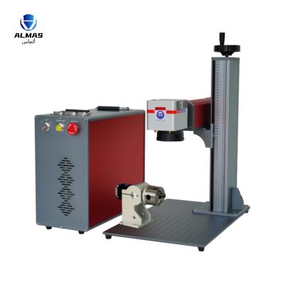 China 100W High Power Portable Fiber Laser Engraving Machine with 0.001mm Repeat Accuracy for Jewelry Etching for sale