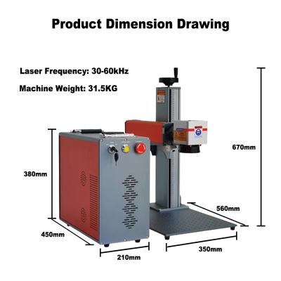 China 100W High Power Portable Fiber Laser Engraving Machine with 0.001mm Repeat Accuracy for Jewelry Etching for sale