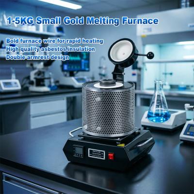 China High Temperature Resistant Asbestos Insulation Melting Furnace with Graphite Crucible and Quartz Cover for Jewelry Smelting for sale