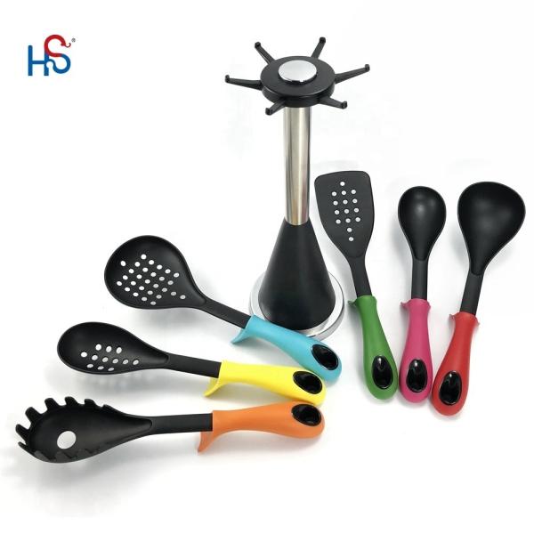 Quality ISO9001/BSCI Certified TPR Handle Silicone Kitchen Utensils Cooking Accessories Tool Set for sale