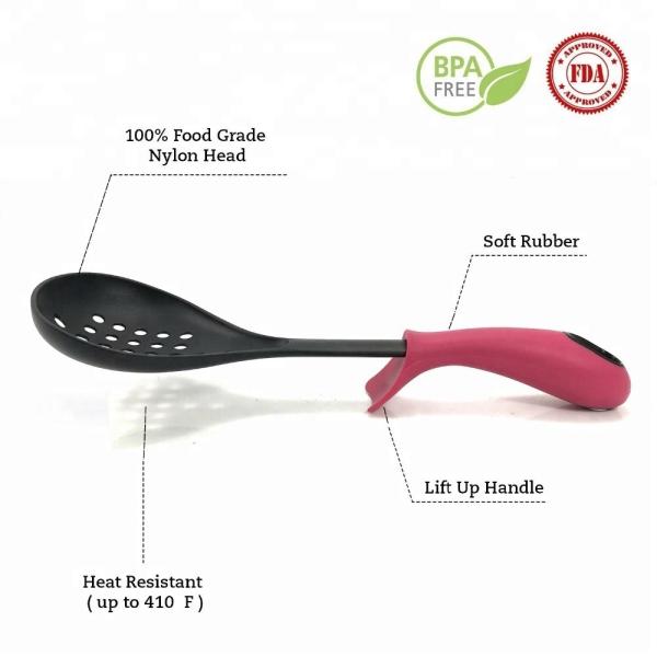 Quality ISO9001/BSCI Certified TPR Handle Silicone Kitchen Utensils Cooking Accessories for sale