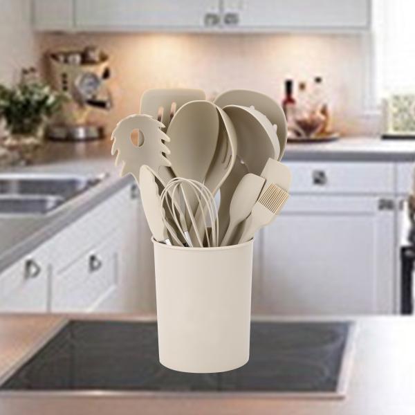 Quality 12 Pcs Kitchenware Cocina Cookware Utensil Set with Wooden Handles and ISO9001 for sale