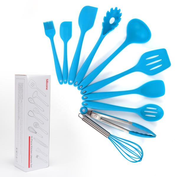 Quality Non Stick Silicone Cooking Set Color Kitchen Utensils Set for ISO9001 Certified for sale