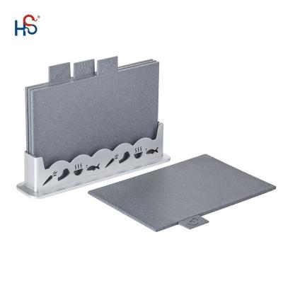 中国 日常用 オーダーメイドのLOGO グラニート切断板 BPAフリー 5 パーツキッチン用具 販売のため