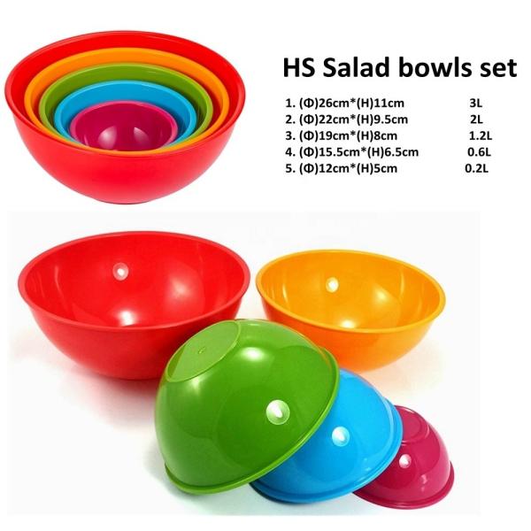 Quality PP Plastic Kitchen Serving Bowls Perfect for Salad Snacks and Picnics for sale