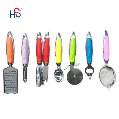 China Graters Fruit Vegetable Tools Type Stainless Steel Kitchen Gadgets Set with Grey Handle for sale