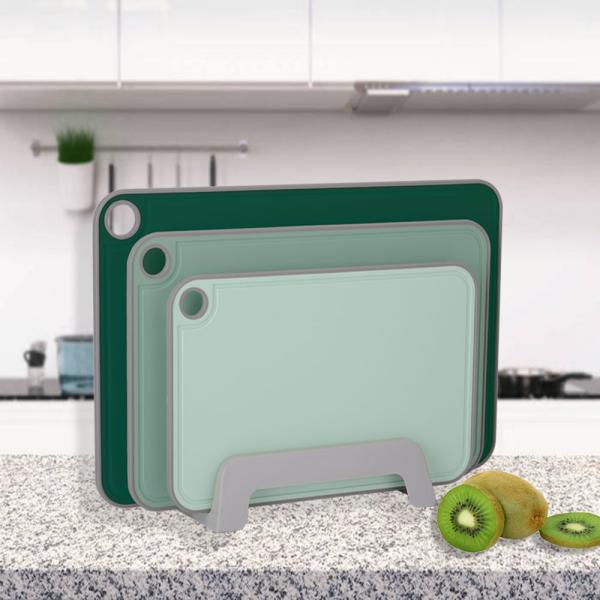 Quality Multipurpose 3 Piece Set Indexed Cutting Boards with Grooves BPA Free Non Slip for sale