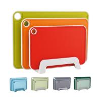 Quality Logo Printed PP Plastic Kitchen Chopping Board with Juice Groove and Nonslip for sale