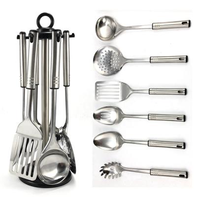 Cina S/S 201 Maniglia utensili in acciaio inossidabile De Cocina Kitchen Cooking Set utensili portautensili in vendita