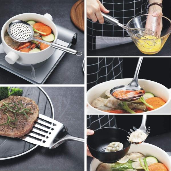 Quality 7 Piece Stainless Steel Kitchen Utensils Set Ideal for Sustainable and Stylish for sale