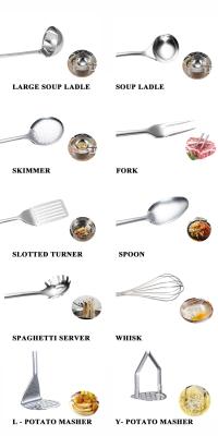 Cina 7 utensili da cucina in acciaio inossidabile ideali per cucinare in modo sostenibile e elegante in vendita