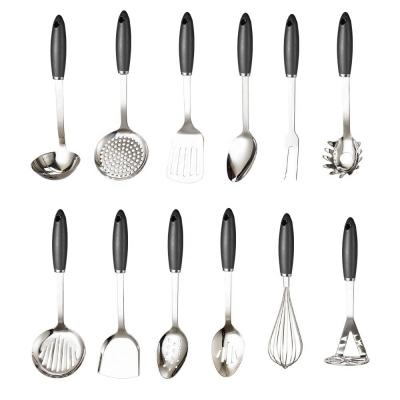 Cina TPR manico di plastica 7 pezzi utensili da cucina in acciaio inossidabile set per tutti gli utensili da cucina in vendita