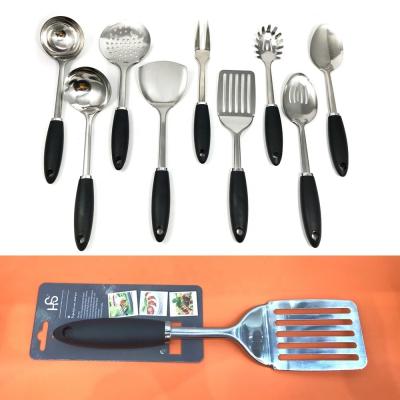 Cina TPR manico di plastica 7 pezzi utensili da cucina in acciaio inossidabile set per tutti gli utensili da cucina in vendita