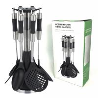 China Customized Logo Kitchenware Tools Set Turner Slotted Soup Ladle Set Cookware Utensils for sale