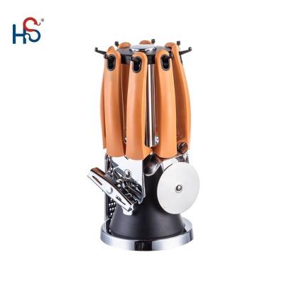 Cina Home Cucina TPR Maniglia utensili in acciaio inossidabile Set con porta e altri utensili da cucina in vendita