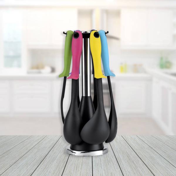 Quality Eco-Friendly Solid Spoon Food Turner Spatula Slotted Spoon Whisk Acacia Silicon for sale