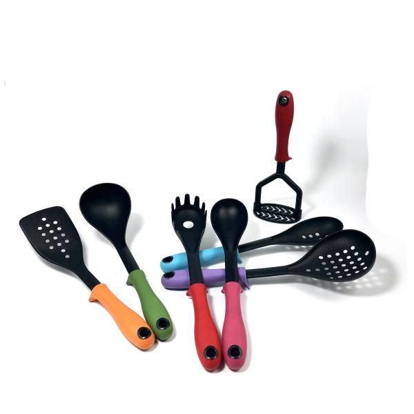 Quality Eco-Friendly Solid Spoon Food Turner Spatula Slotted Spoon Whisk Acacia Silicon for sale