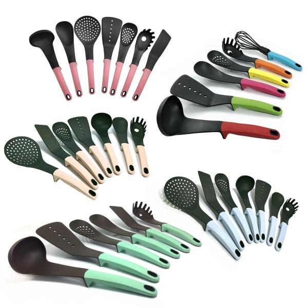 Quality Non Stick Kitchen Utensil Set with Holder 7 Pieces and Heat Resistant up to 480 for sale