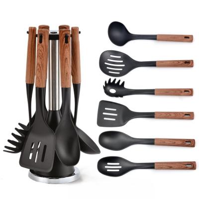 China Silicone Utensil Set with Utensil Holder Heat Resistant up to 240C Non-Stick Coating for sale