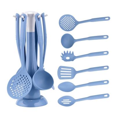 Cina Strumenti da cucina sostenibili Set 7 pezzi Strumenti in nylon per utensili da cucina non appiccicosi Blu in vendita