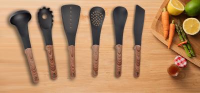 China Kitchen Accessories Cooking Utensils Non Toxic Customized with Black ABS Handle Tools for sale