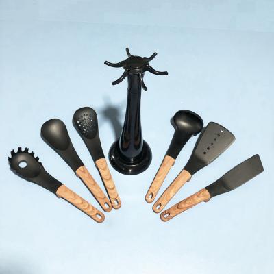 China Kitchen Accessories Cooking Utensils Non Toxic Customized with Black ABS Handle Tools for sale