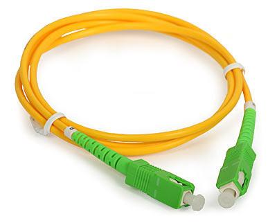 China Single Mode Fiber Patch Cord Simplex SC / APC - SC / APC Fiber Optic Cable 1330-1550nm Wave for sale