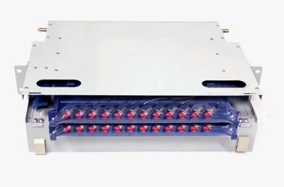 China 72 96 cores Fiber Optic Patch Panel , 1U 2U ODF Patch Panel Wall Mount for sale