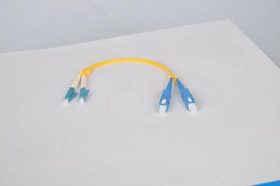 China 9/125 Single Mode Fiber Patch Cord , Simplex St To Lc Fiber Optic Jumper for sale