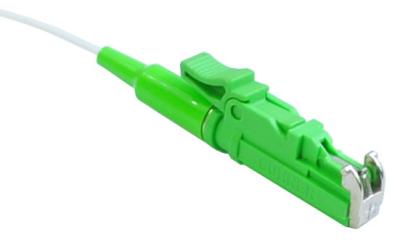 China Green Boot G652D Fiber Optic Connectors SM 3.0 With Plastic Stopper for sale