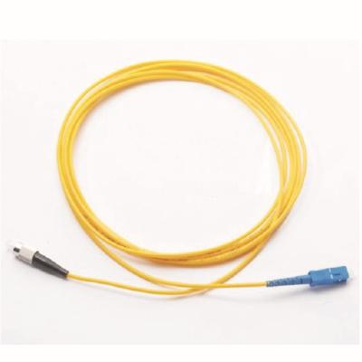China Yellow LC/UPC-FC/UPC Single Mode Fiber Patch Cord 3.0mm Lower Insertion Loss for sale
