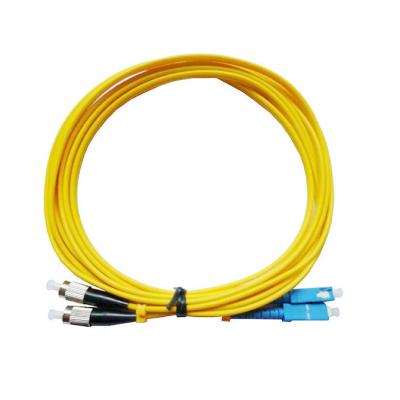 China 1M SC UPC to FC UPC Single Mode 9/125 Duplex 3.0mm LSZH Fiber Patch Cable for sale