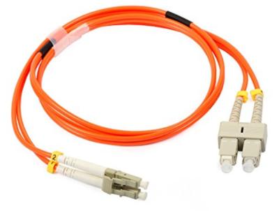China LC / UPC - SC / UPC Multimode Fiber Patch Cord for OM2 Fiber Jumper Cable 50/125 for sale