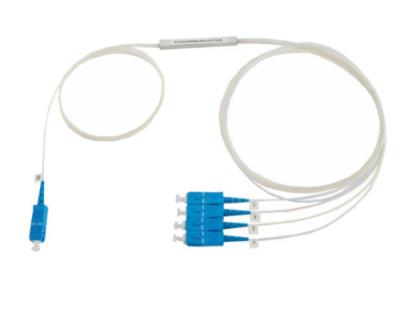 China Stainless Steel Pipe PLC Optical Splitter 1 * 4 SC / UPC For Data Communication for sale